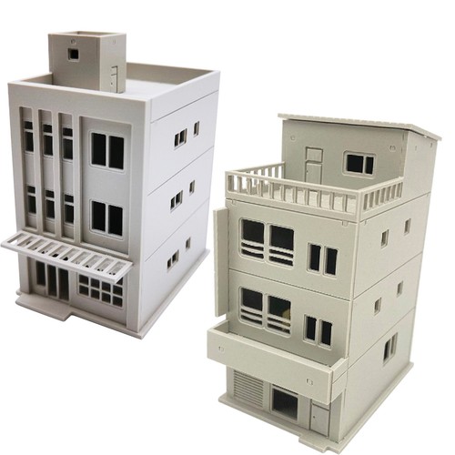 1/64 S Scale Buildings Train Railway Layout Modern Model House Hut ...