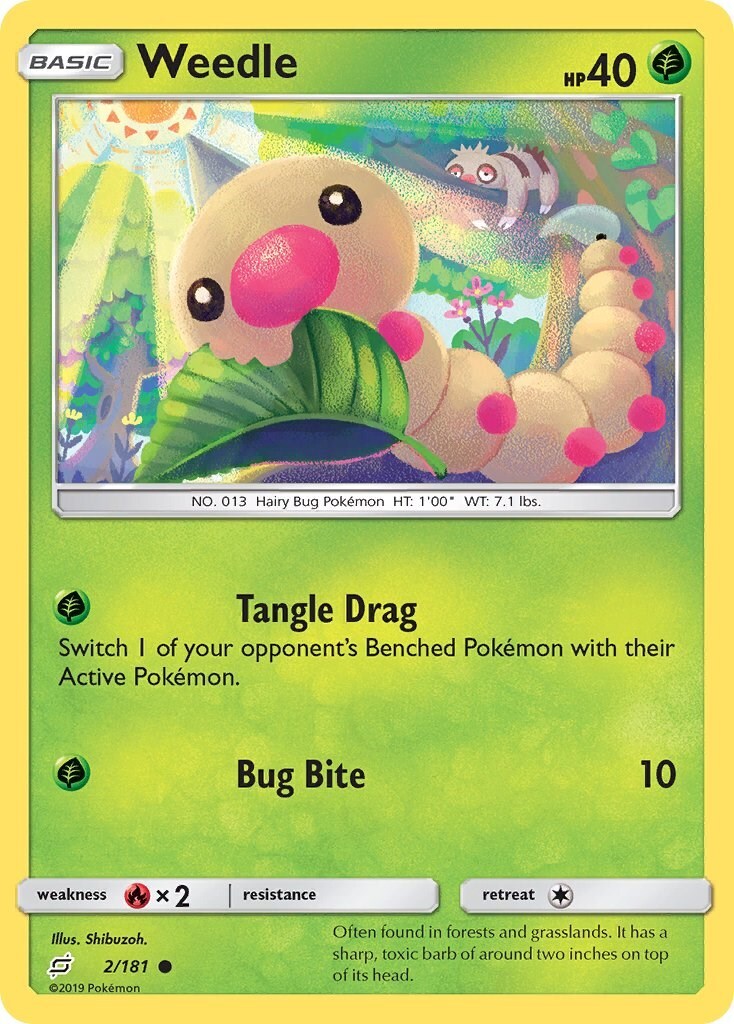 Weedle 2/181 Sm-Team Up Reverse Holo for sale online | eBay