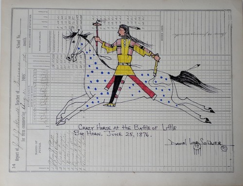 Daniel Long Soldier CRAZY HORSE AT BATTLE OF LITTLE BIG HORN, Original ...