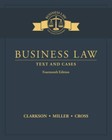 Business Law: Text and Cases - Hardcover By Clarkson, Kenneth W - VERY ...