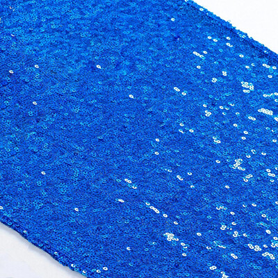 10Pc 12''x108'' Royal Blue Sequin Table Cover Runner Tablecloths for ...