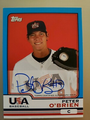 2010 TOPPS PETER O' BRIEN USA BASEBALL ON CARD AUTO CARD# USA-15. SWEET ...