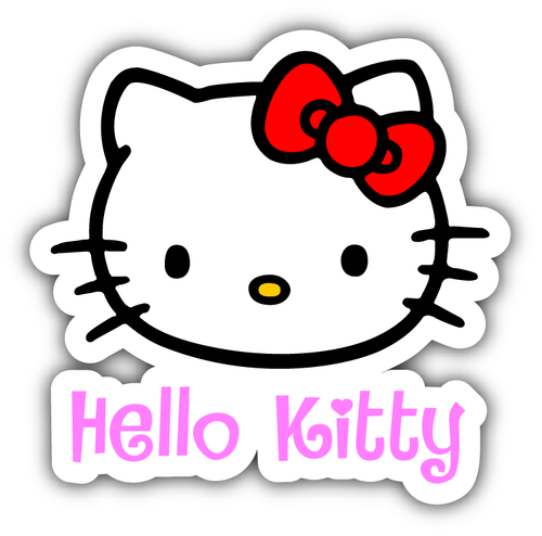 Hello Kitty Head Cartoon Car Bumper Sticker Decal 5''x 5'' | eBay