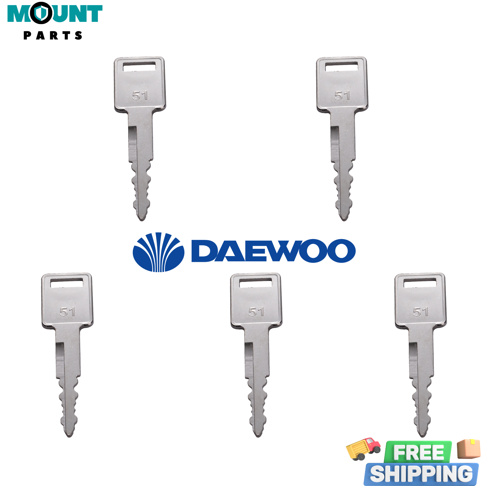 5 Ignition Key F900 Fits Bobcat Doosan Daewoo Excavator Ignition Key ...
