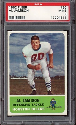 1962 Fleer Football #50 Al Jamison PSA 9 | eBay