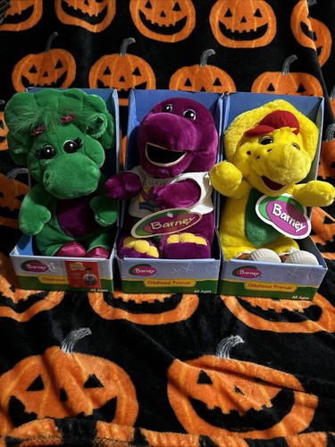 Barney Doll Set Of 3 Rare NIB STILL IN BOX 10th Anniversary Barney ...