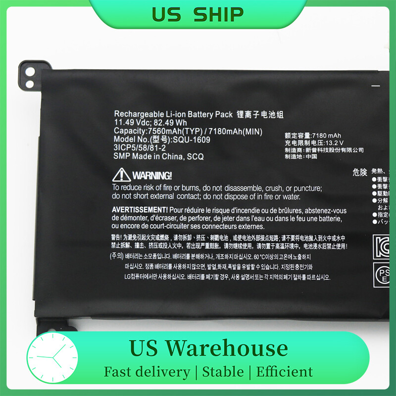 NEW SQU-1609 SQU-1611 SQU-1710 Battery for Thunderobot Dino X7a 911 Pro ...