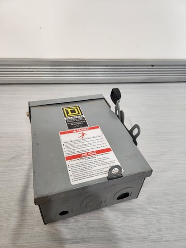 Square D Fused Safety Switch 2-Pole 3R NEMA Rated DPST Contact Form ...