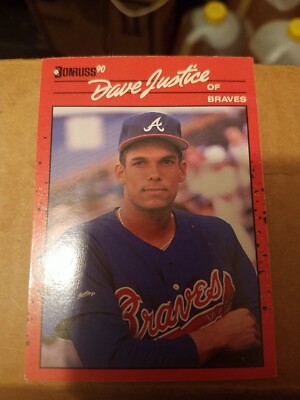 1990 Donruss David Justice Rookie #704 Atlanta Braves Baseball Card🌟 ...