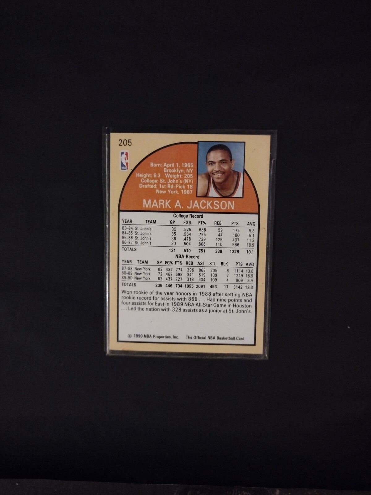 MARK JACKSON 1990-91 Hoops Card #205 Menendez Brothers In Background | eBay