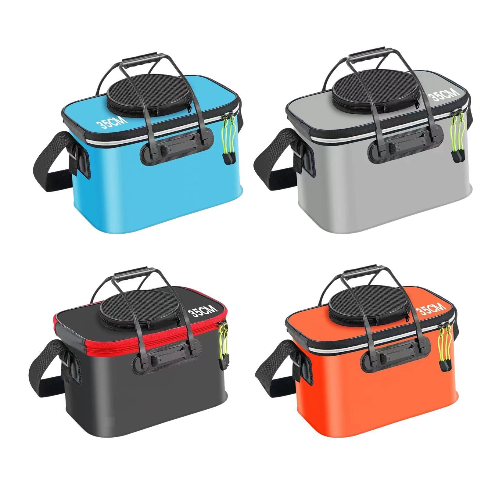 Foldable Fishing Bucket Live Fish Container Sturdy Portable EVA Fish ...