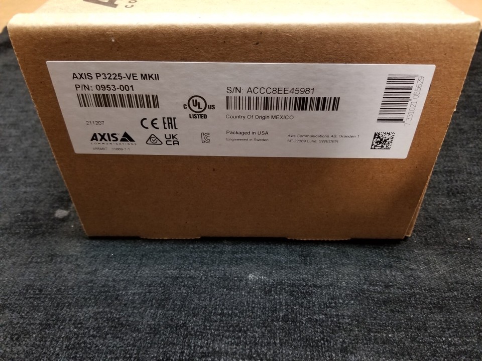 NEW SEALED AXIS P3225-VE MKII Network Camera - network surveillance ...