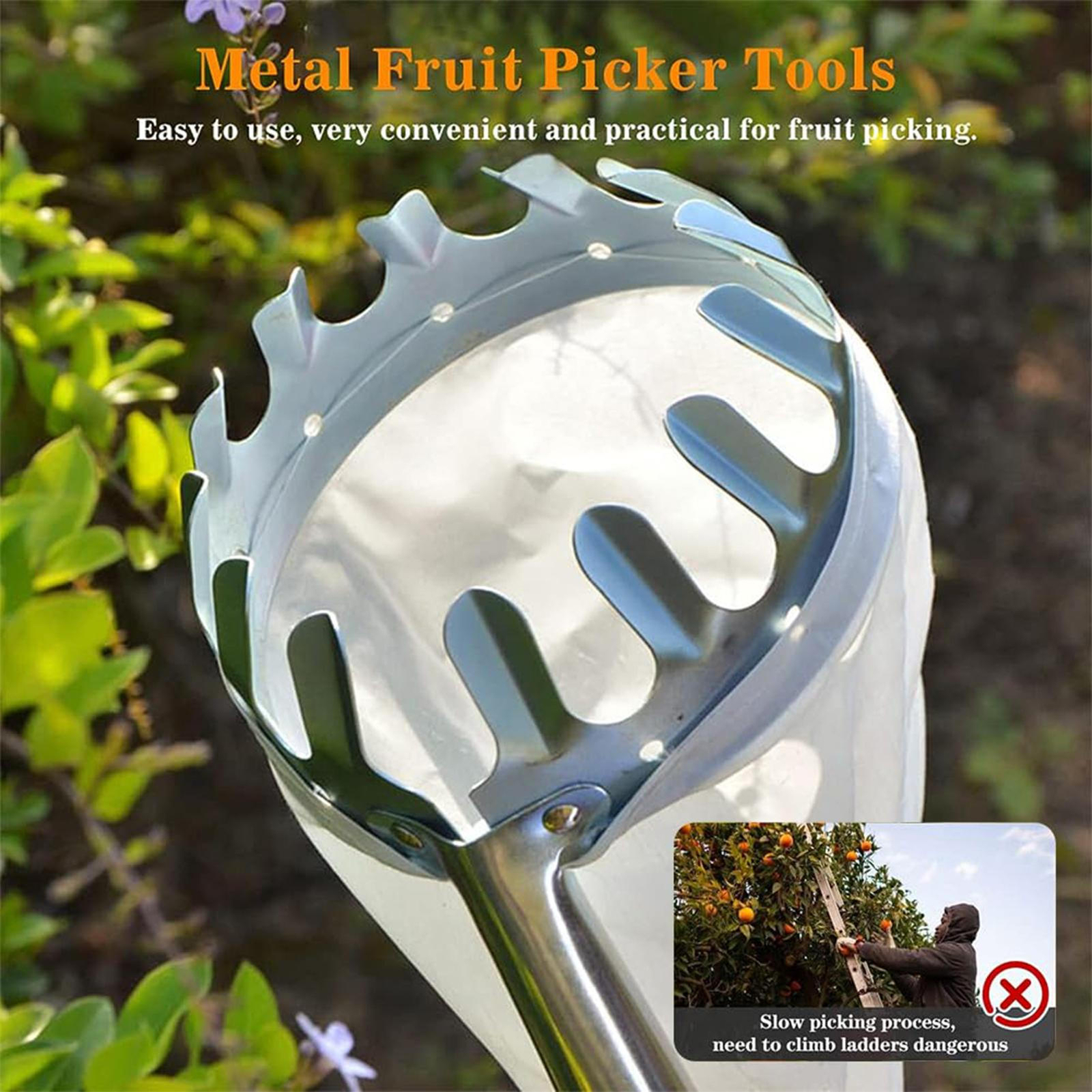 Apple Fruit Picker Lightweight Garden High Tree Catcher Tool Splicing ...