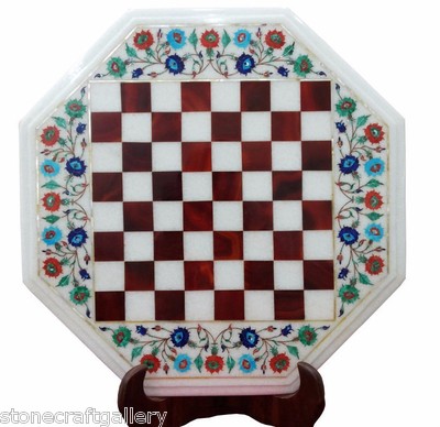 15" Marble Chess Table Top Inlay Handmade Work For Home Decor & Gift | eBay