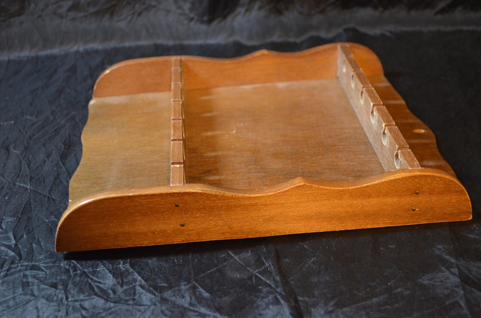 Collectible Spoon Holder Wall Rack Wooden Brown Wood Holds 12 spoons ...