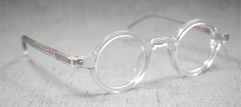 Small Round 38mm Full Rim Eyeglass Frames Acetate Hand Made Glasses ...