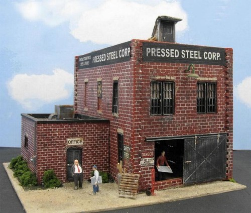 HO SCALE FACTORY STORE SHOP~BUILT BUILDING~MODEL TRAINS~TRACKSIDE ...