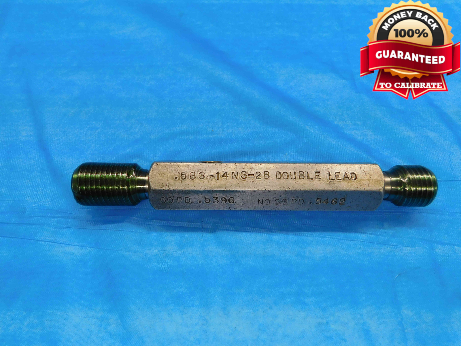 .586 14 NS 2B DOUBLE LEAD THREAD PLUG GAGE GO NO GO PD'S = .5396 ...