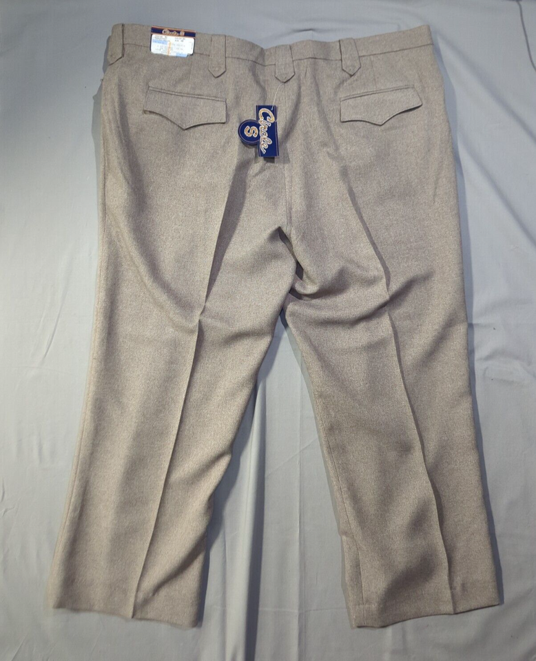 Circle S Mens Western Rockabilly Pleated Beige Straight Dress Pants ...