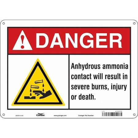 CONDOR 475Z76 Chemical Sign, 10 in H, 14 in W, Horizontal Rectangle ...