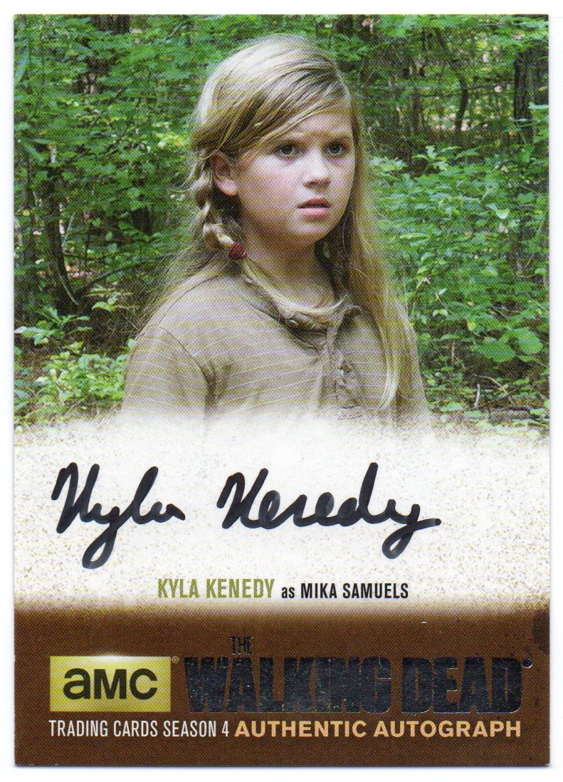 2016 The Walking Dead 4 Part 2 Autographs Silver KK1 Kyla Kenedy Mika ...