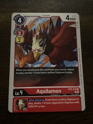 Aquilamon BT8-010 C Digimon CCG New Awakening L5136* | eBay