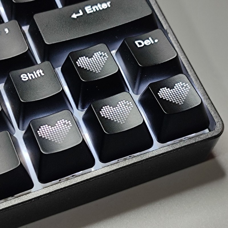 OEM Heart Shaped Translucent Keycap Set For Keyboards WASD Directions ...