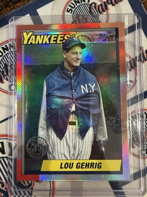 Lou Gehrig 2025 Topps Update 1990 Foil 35th Anniversary Card #U90-14 | eBay