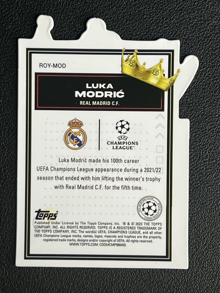2022-23 Topps UEFA Superstars Royalty Die Cut Luka Modric #ROY-MOD SP ...