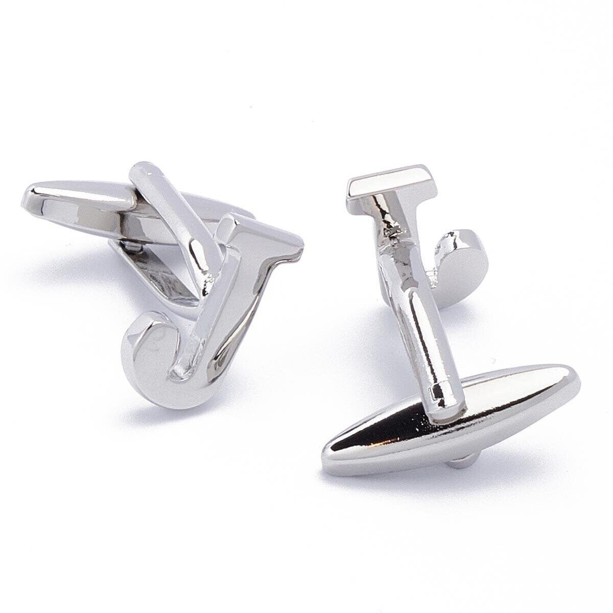 Cufflinks - Letters Initials Letter J Silver Metal | eBay