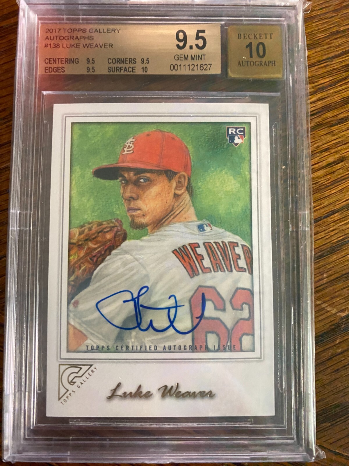 2017 TOPPS GALLERY #138 RC LUKE WEAVER RC BGS 9.5/10 Rookie GEM MT | eBay