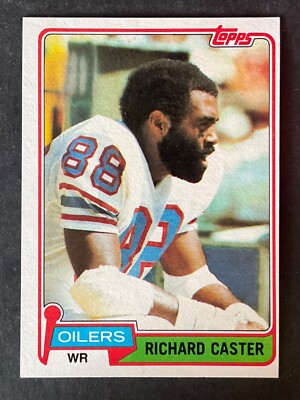 Richard Caster 1981 Topps Football Card #471 Houton Oilers Wide ...