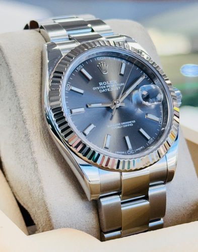 Rolex Datejust 41mm 126334 Rhodium Dial Oyster Bracelet White Gold ...
