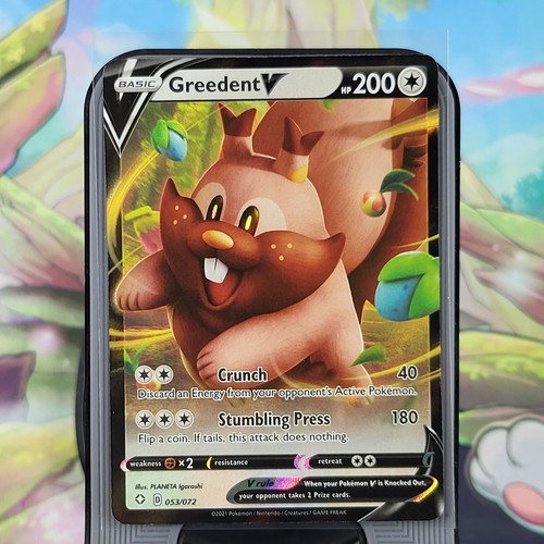 Greedent V 053/072 Shining Fates- Holo Ultra Rare Full Art Pokemon Card ...