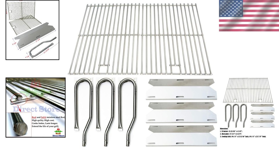 Stainless Steel Parts Kit for Jenn Air Gas Grill 720-0336 | 3 Burners ...