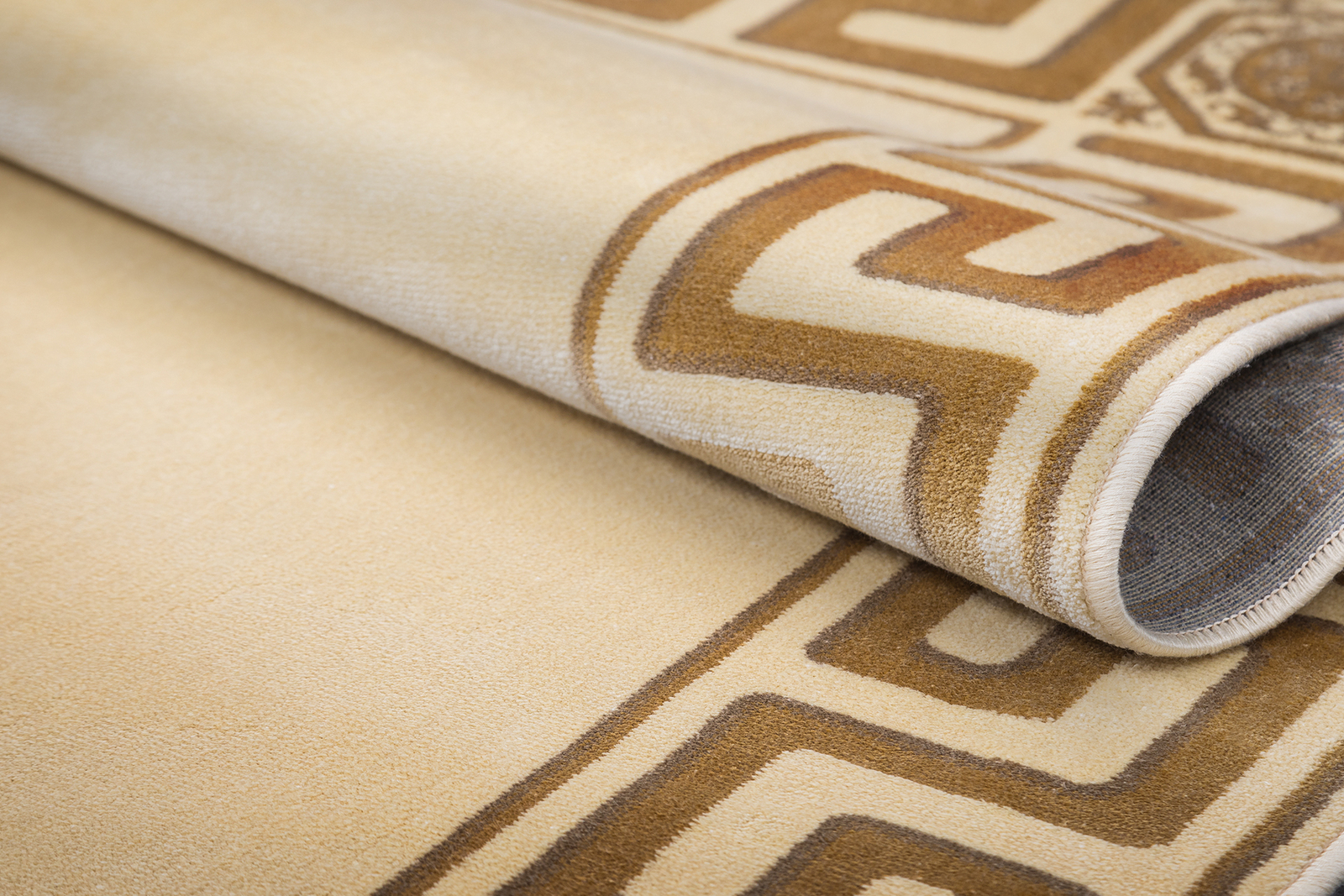 Exklusiver Mäander Teppich Beige 67x105 cm Meander Carpet Rug 641 | eBay.de