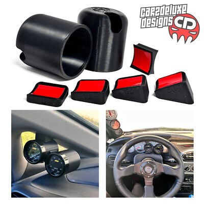 Dual gauge pod mount 52mm 4X viewing angles steering column dash ...
