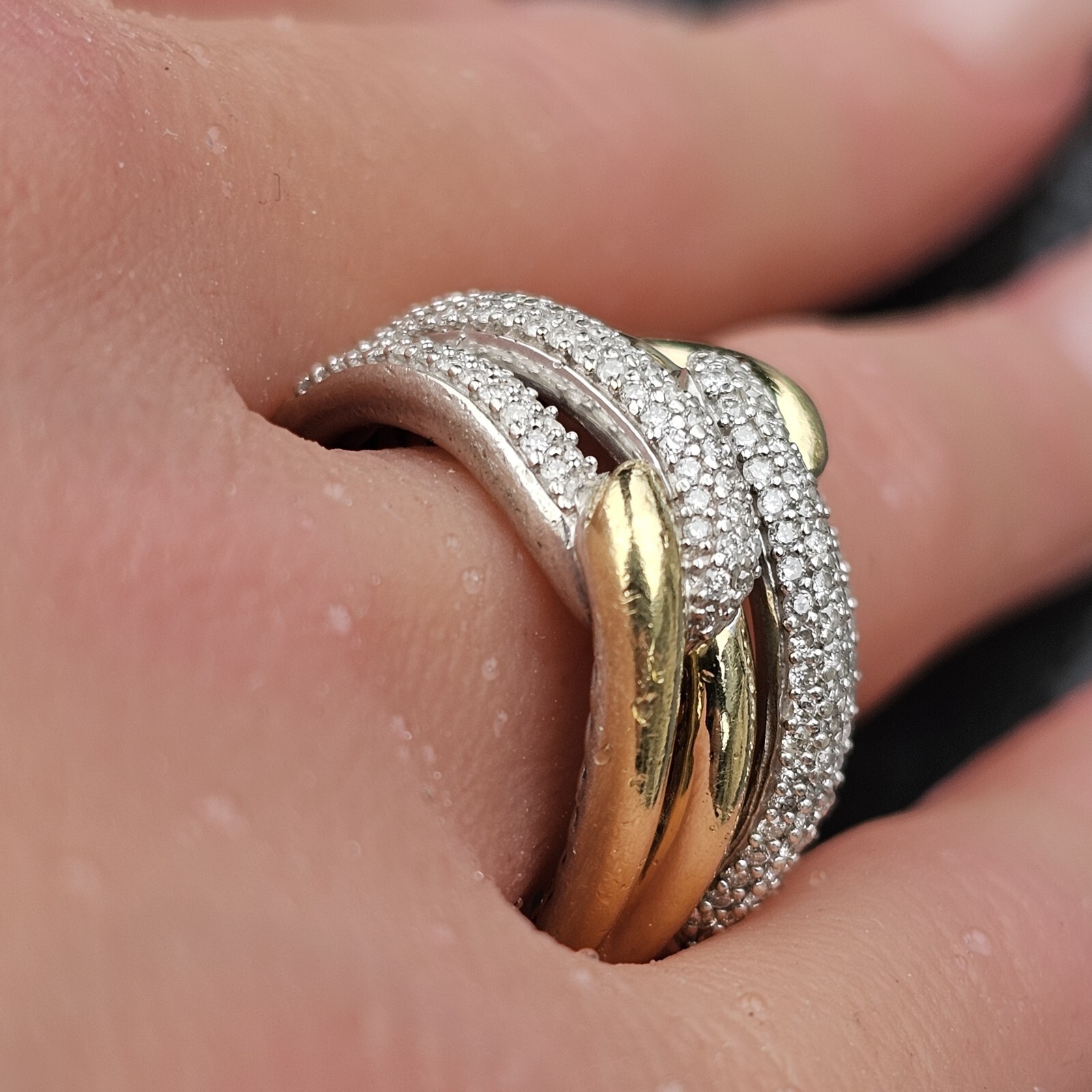 David Yurman Double Loop Labyrinth Diamond Ring 18k G… - Gem