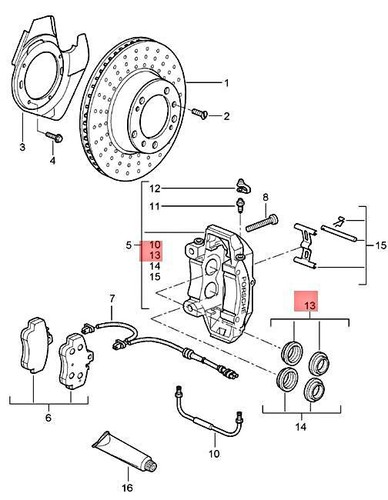 Genuine PORSCHE 911 Boxster Carrera Repair Set Protection Caps ...