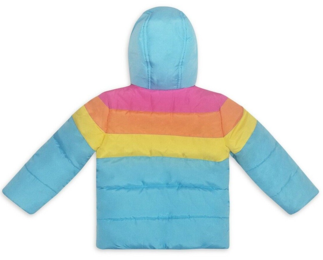 Trolls Puffer Jacket Size 4T Poppy Pastel Rainbow Design | eBay
