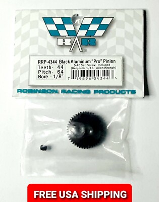 Robinson Racing Pinion Gear 44T 64P Hard Coated Aluminum Pro Pinion ...