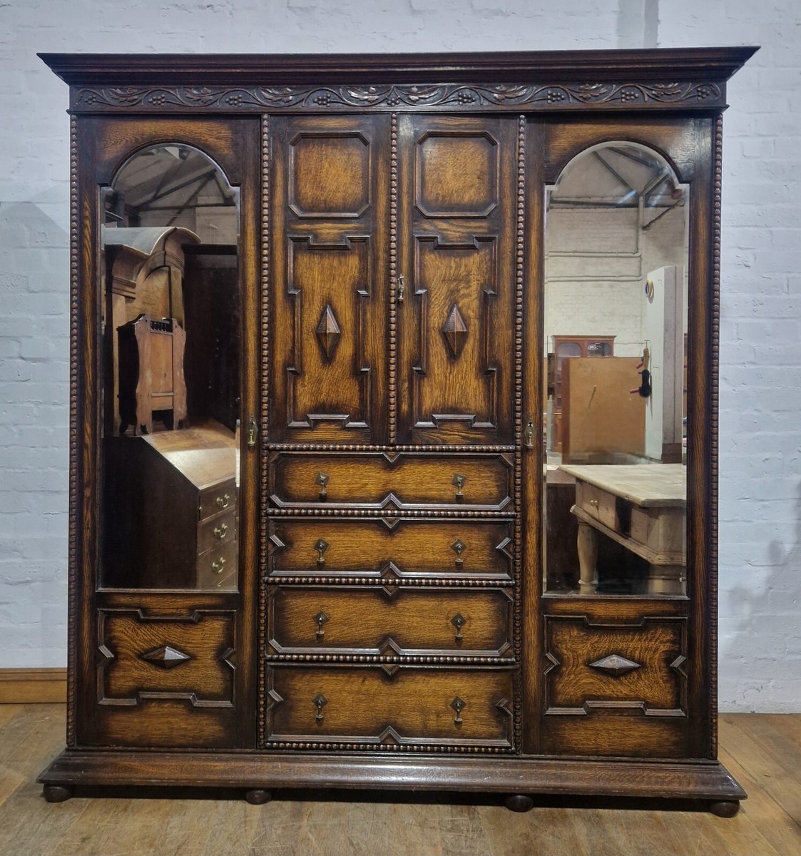 Antique Chifferobe Wardrobe Dresser Vintage/Antique Black