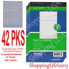 42 Pcs 2 Part Sales Order Books Carbonless Invoice Book Receipt Form 50 ...