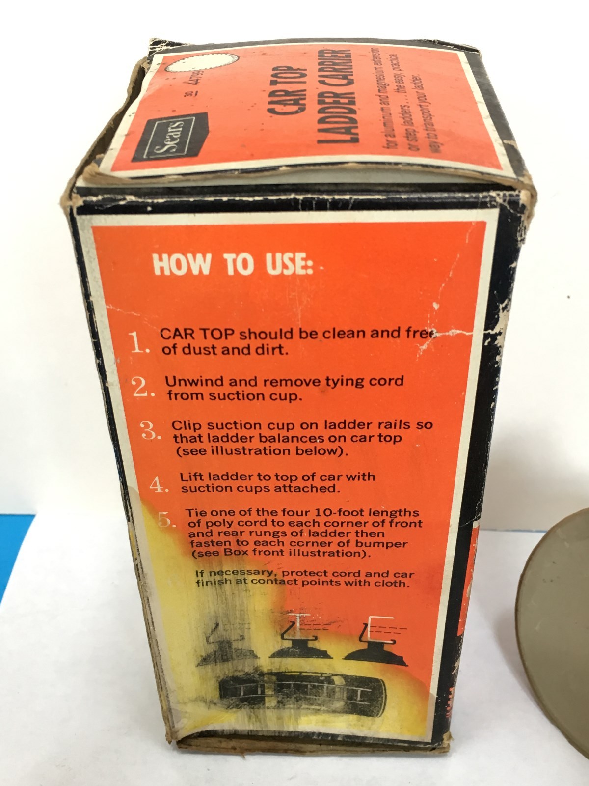 NOS VINTAGE AUTO CAR MOUNT ROOF CARRIER > SEARS CAR TOP LADDER CARRIER ...