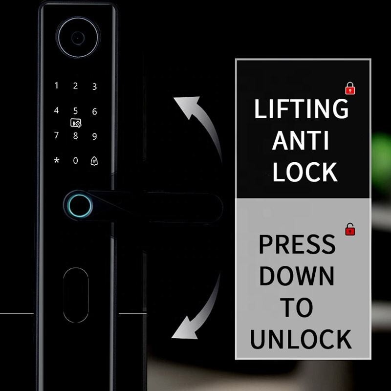 fingerprint door lock smart keyless padlock with camera | eBay