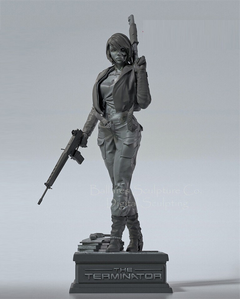 Female Terminator 3D Print Garage Kit Figure Model Kit Unpainted ...