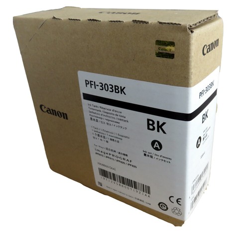 Genuine Canon PFI-303BK Black for imagePROGRAF iPF810, iPF815, iPF820 ...