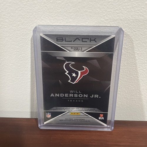 Will Anderson Jr. 2023 Panini Black Sizeable Signatures RC Patch Auto ...