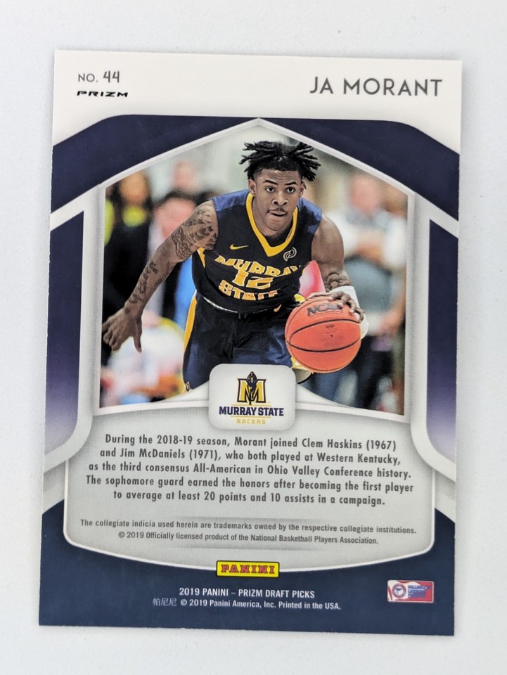 2019 Prizm Draft Picks #44 Ja Morant Green Murray State Racers | eBay