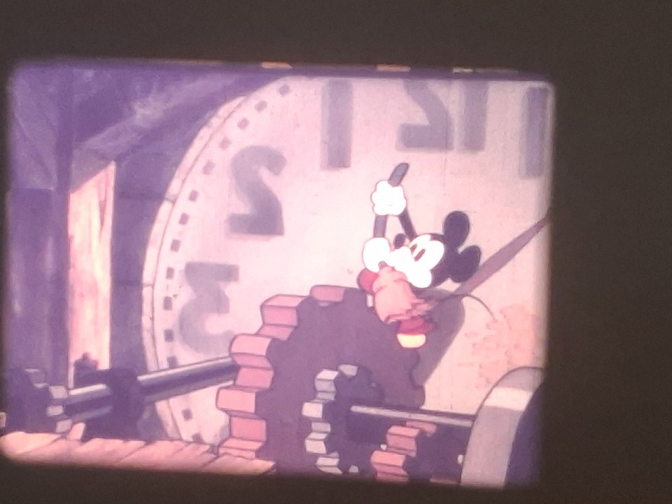 CLOCK CLEANERS 1937 DISNEY MICKEY MOUSE 16MM COLOUR SOUND 400FT CINE ...